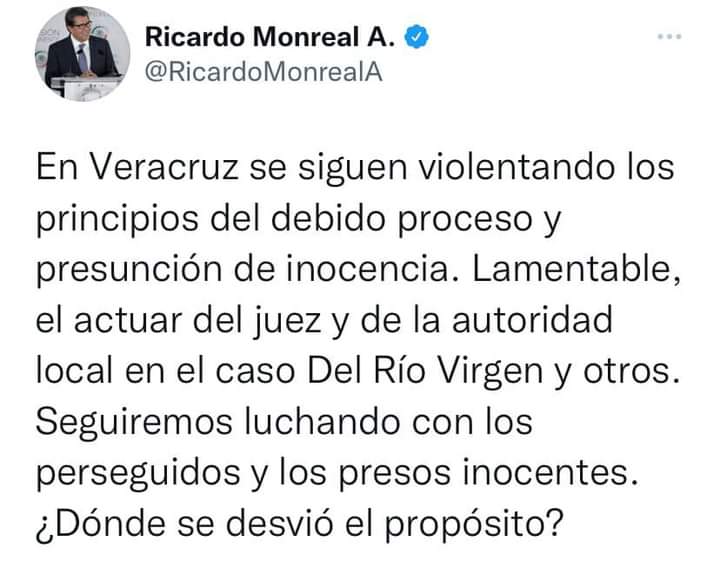Responde Monreal Ávila a la vinculación a proceso de José Manuel "N ...